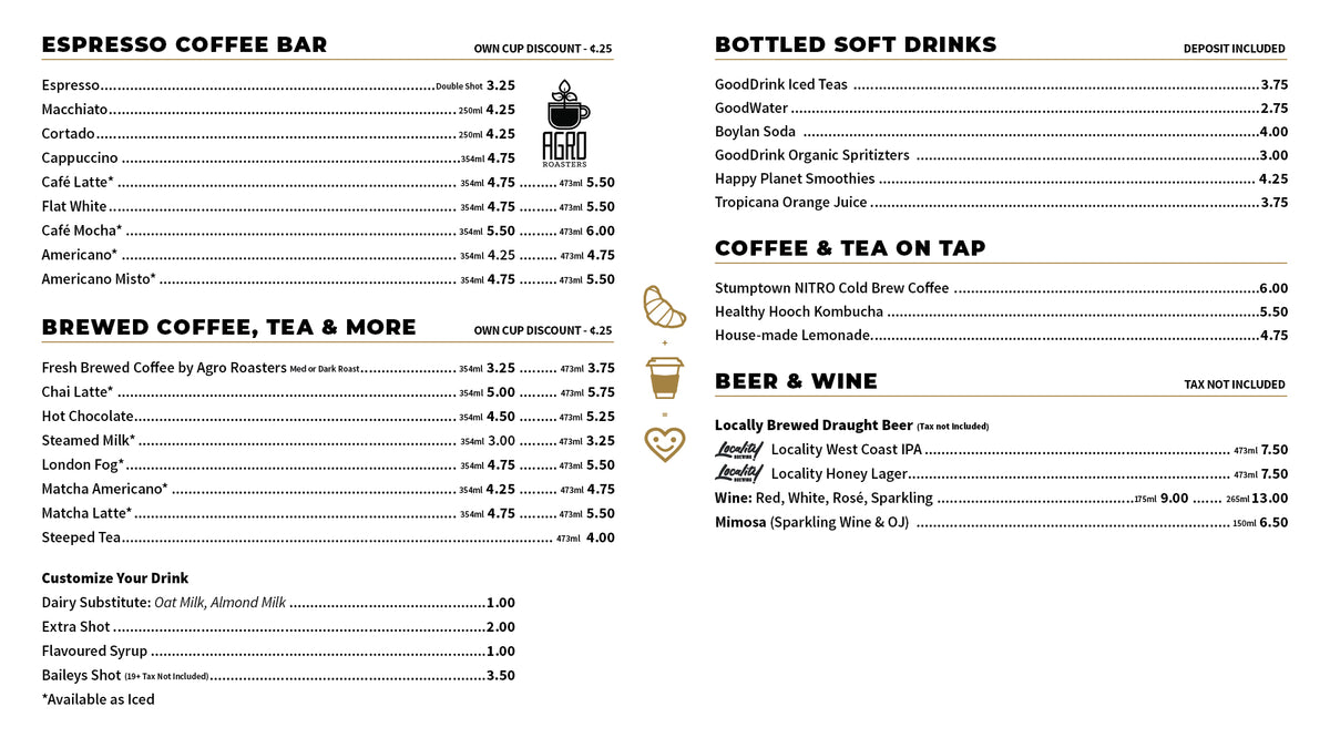 Latimer Village Menu – Blacksmith Bakery