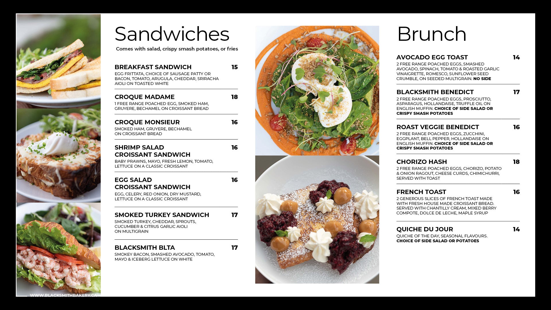 Latimer Village Menu – Blacksmith Bakery