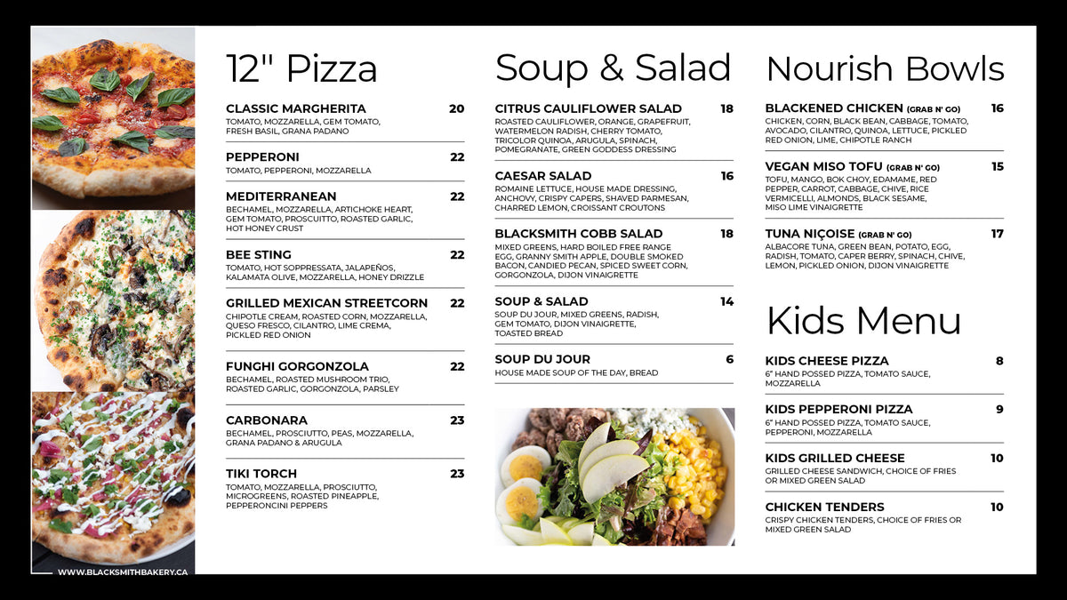 Latimer Village Menu – Blacksmith Bakery