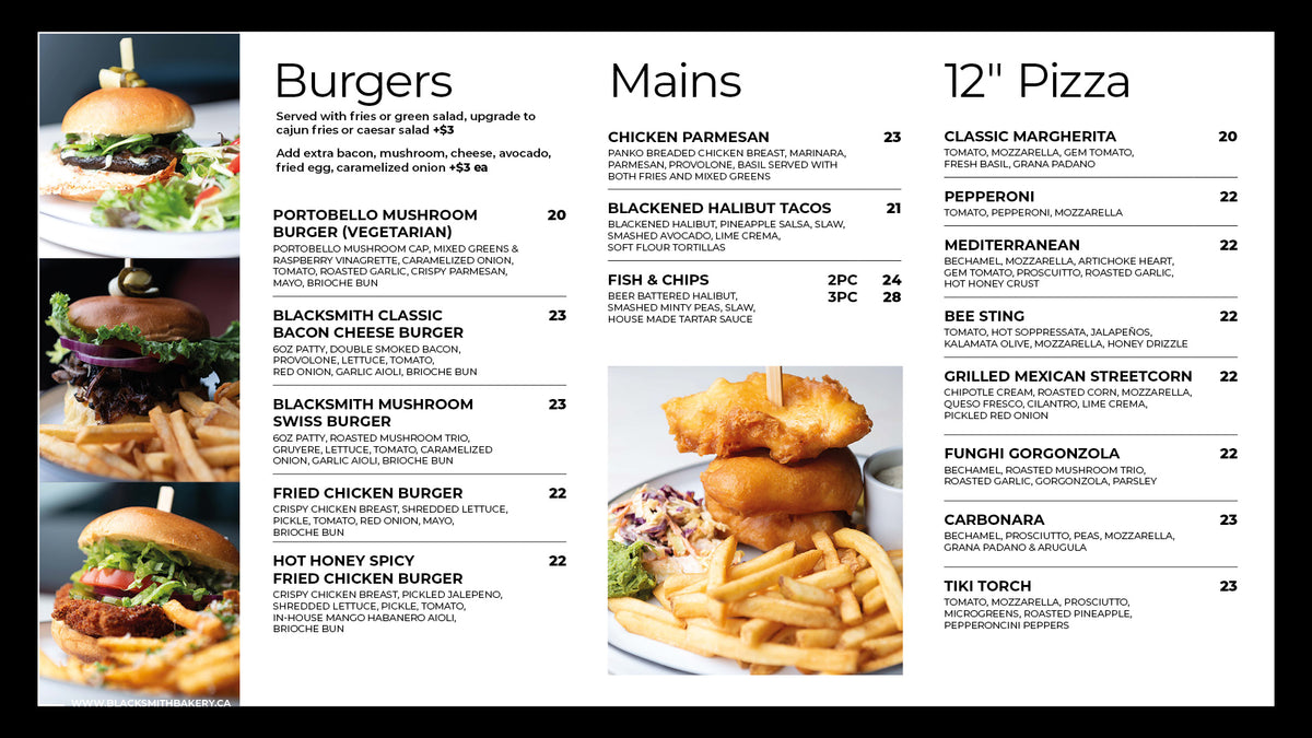 Latimer Village Menu – Blacksmith Bakery