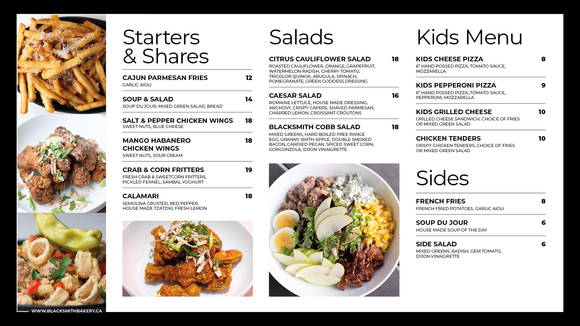 Latimer Village Menu – Blacksmith Bakery